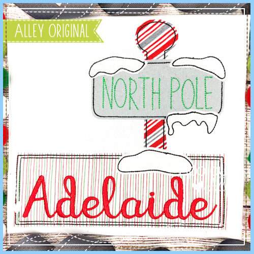 NORTH POLE NAME PLATE 5190AAEH – appliquealley