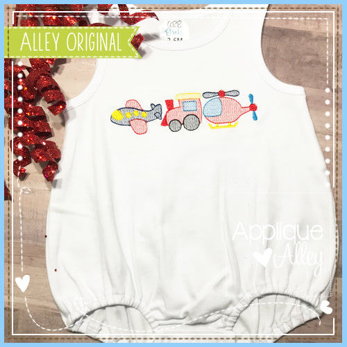 SCRATCHY TRANSPORTATION TRIO – appliquealley