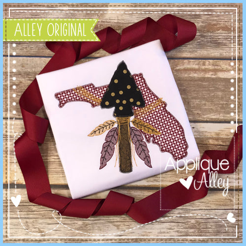 STATE FEATHER SPEAR HUGGING FL – appliquealley