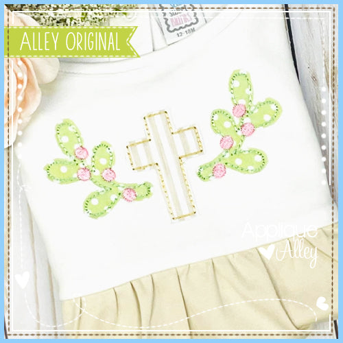VINTAGE CROSS FLORAL SWAG 5327AAEH – appliquealley
