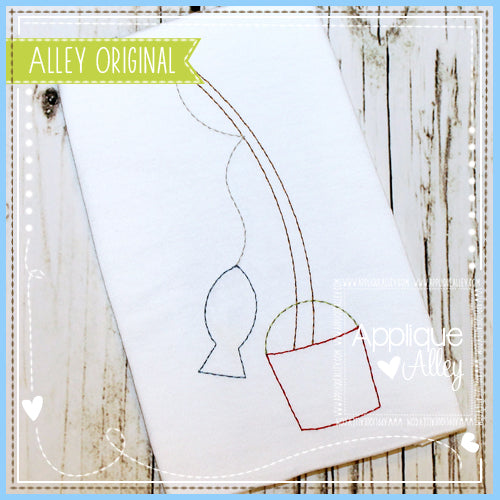 STITCH FISHING POLE IN BUCKET – appliquealley