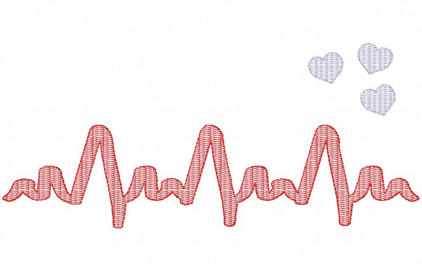 SCRATCHY HEART RYTHYM FRAME 6129AAEW – appliquealley