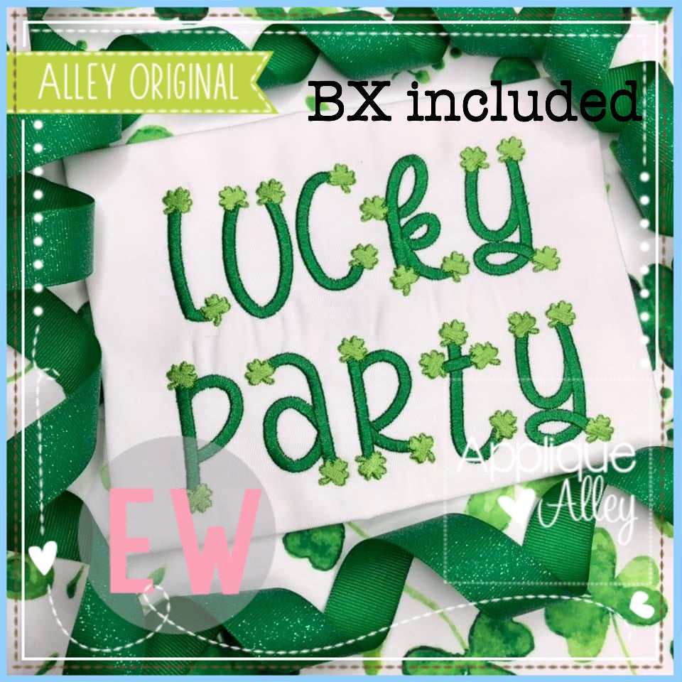 AA LUCKY PARTY FONT 6228AAEW – appliquealley