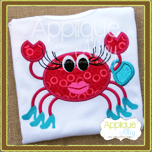 BEAUTY CRAB IN HEELS – appliquealley