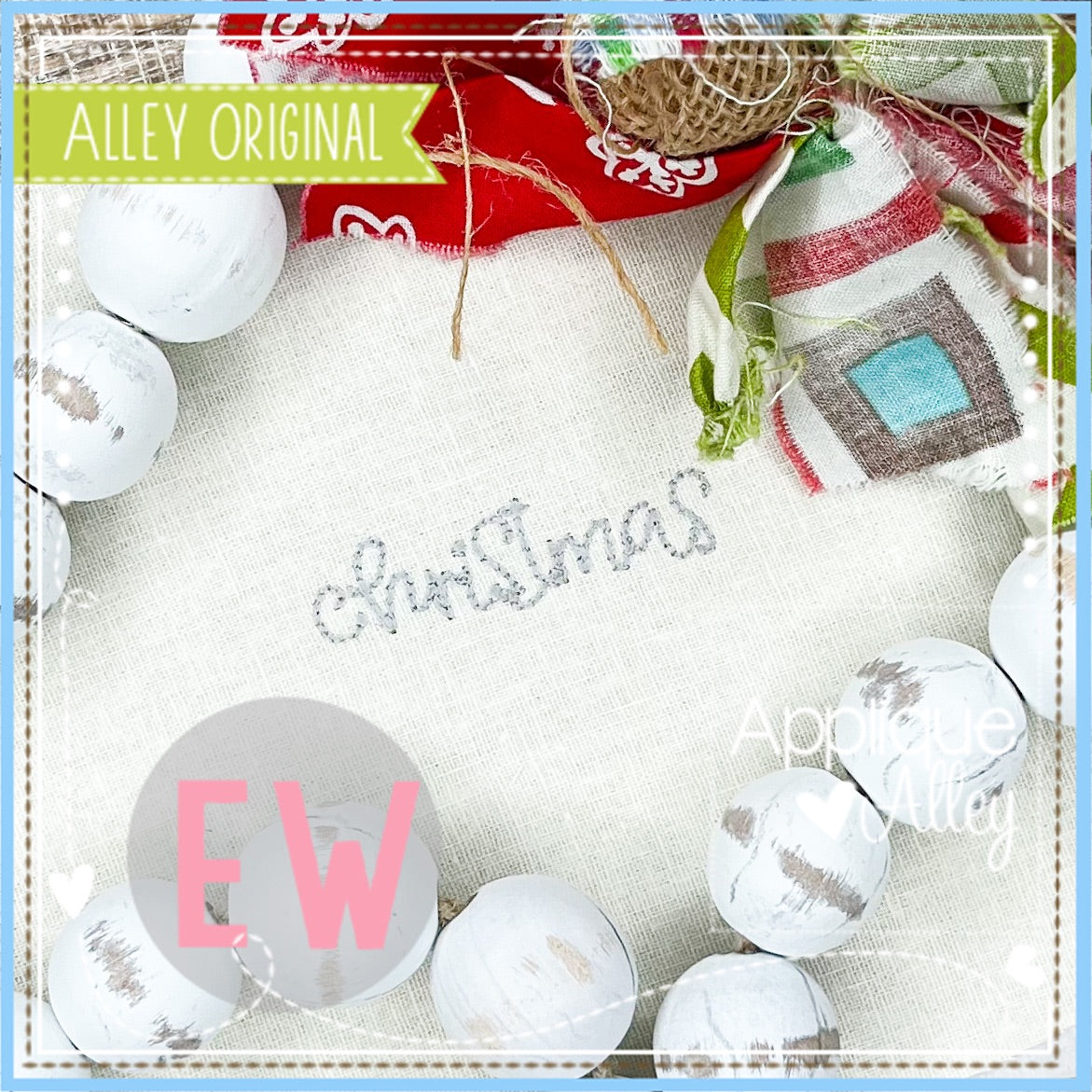 CHRISTMAS CROQUET BAY VINTAGE EMBROIDERY FILE 6834AAEW – appliquealley