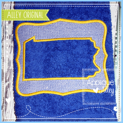 EMBOSSED PENNSYLVANIA SCROLL – appliquealley