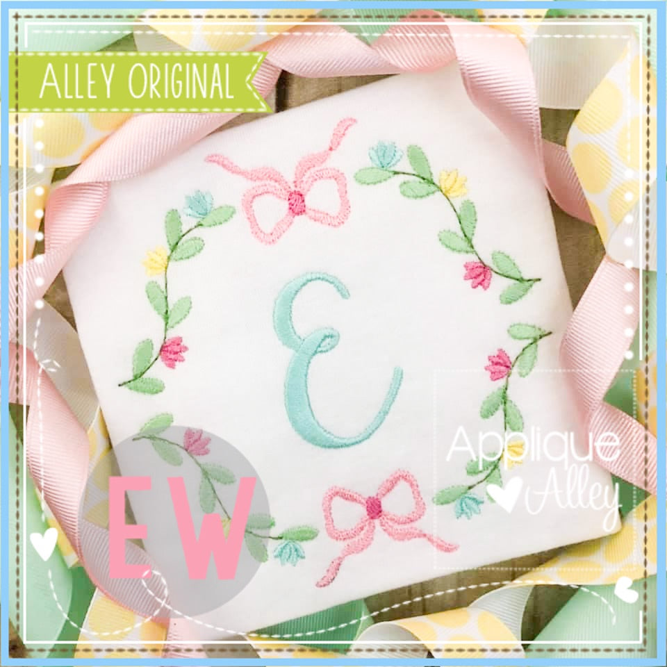 EMMY BOW FLORAL FRAME 5467AAEW – appliquealley