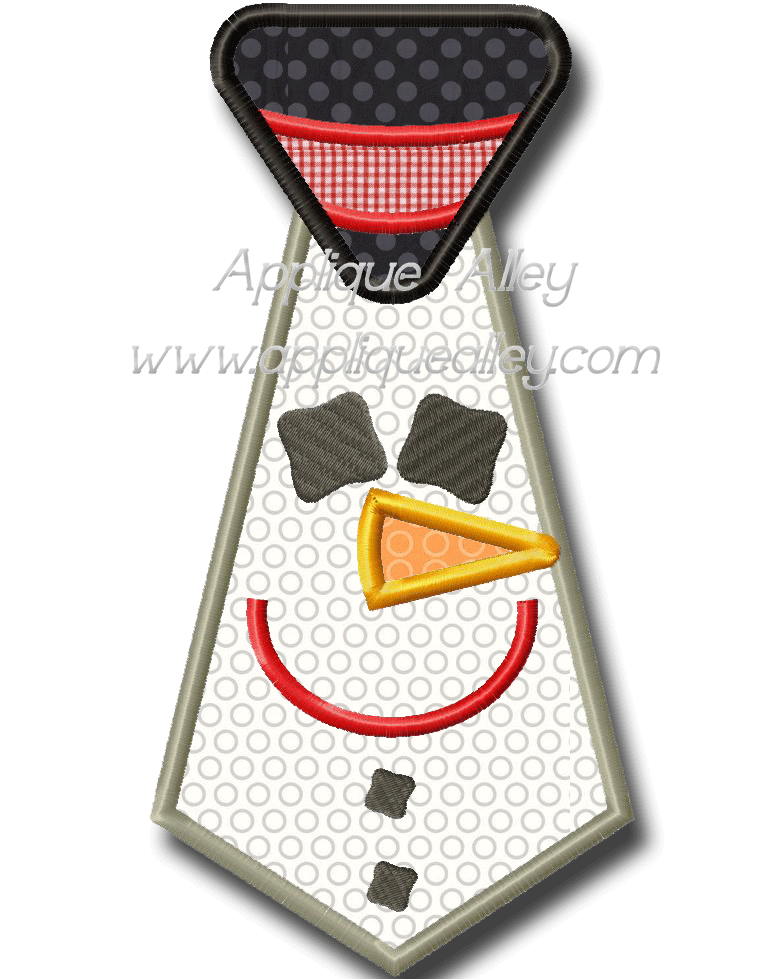 SNOWMAN TIE – appliquealley