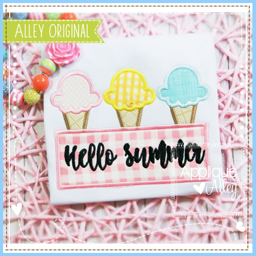 ICE CREAM WITH NAME PLATE 5679AAEH – appliquealley
