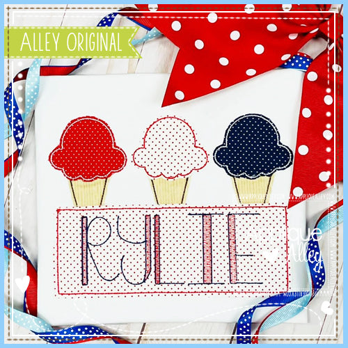 ICE CREAM WITH NAME PLATE VINTAGE 5680AAEH – appliquealley