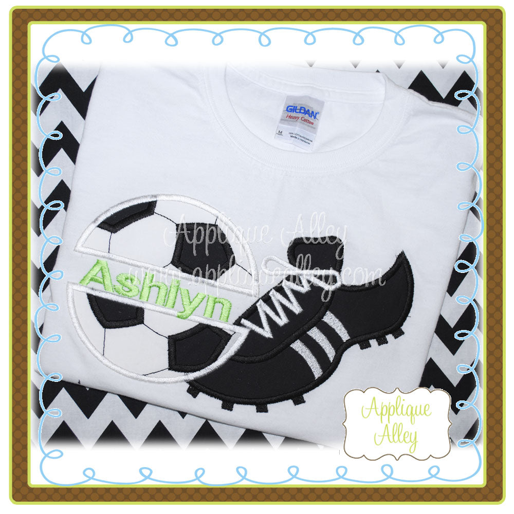 SPLIT SOCCER BALL AND CLEAT – appliquealley