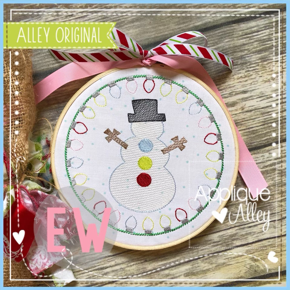 ORNAMENT SNOWMAN AAEW – appliquealley