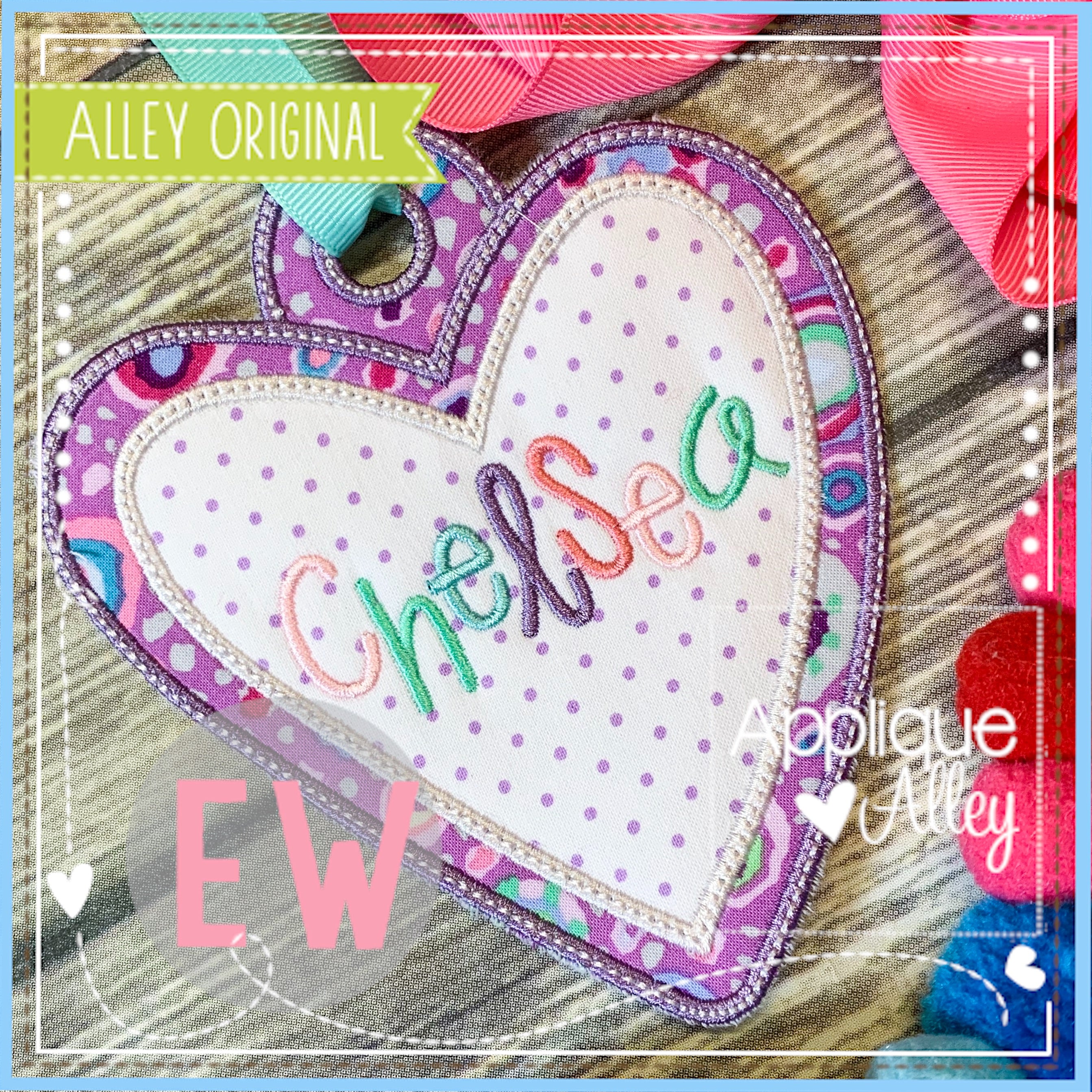 ITH HEART BAG TAG 5001AAEW – appliquealley