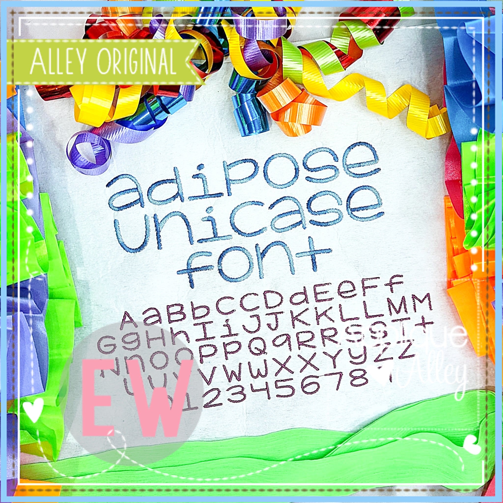 AA ADIPOSE UNICASE FONT 6263AAEW – appliquealley
