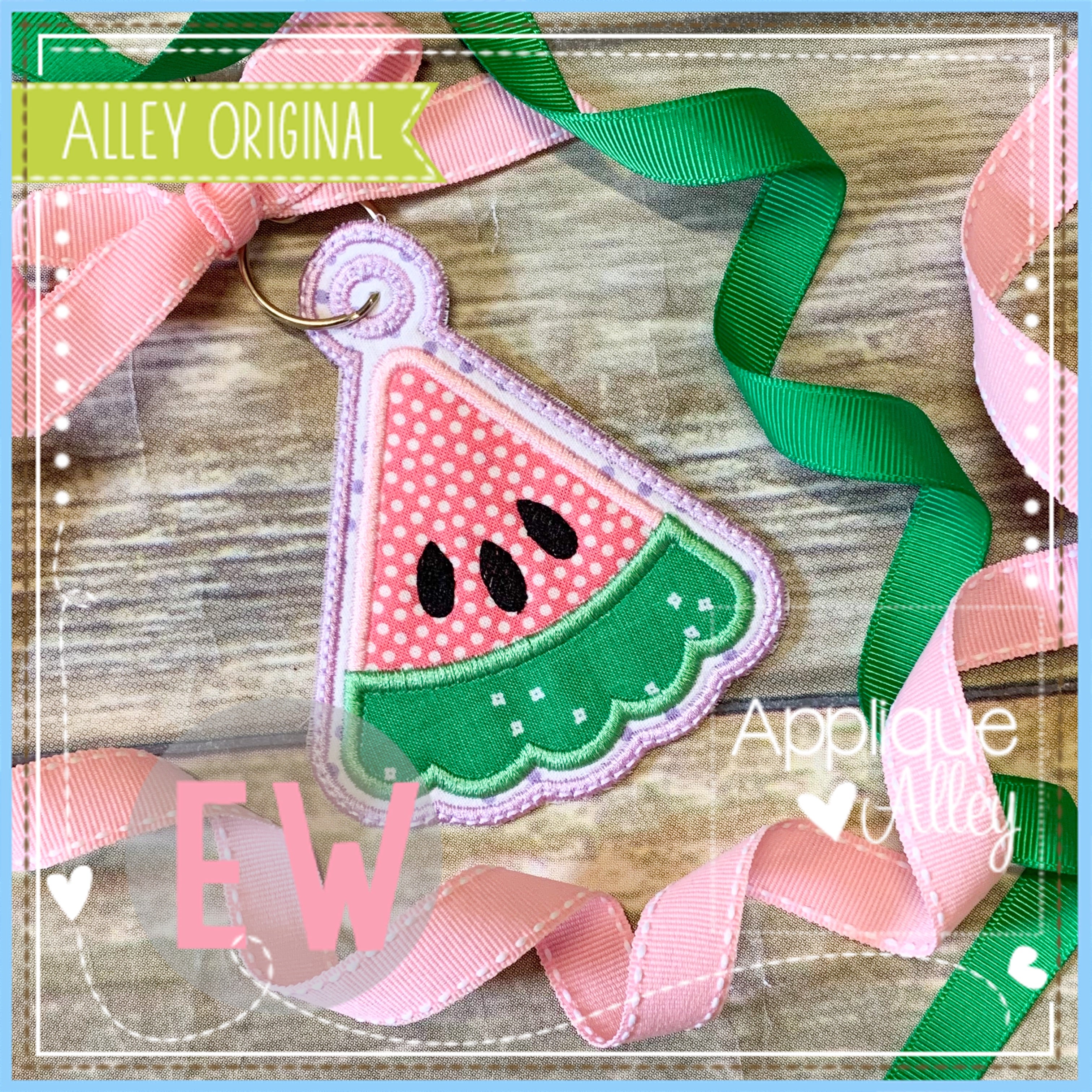 ITH SCALLOP WATERMELON BAG TAG 5620AAEW – appliquealley