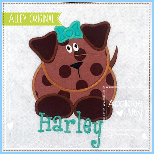 ROLY POLY PUPPY GIRL – appliquealley