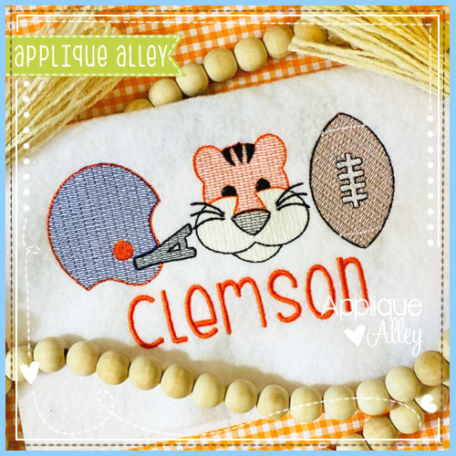 SCRATCHY TIGER FOOTBALL TRIO 6676AAEH – appliquealley