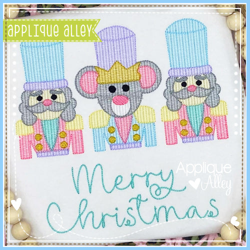 SCRATCHY WALLY NUTCRACKER AND MOUSE KING TRIO 6952AAEH – appliquealley