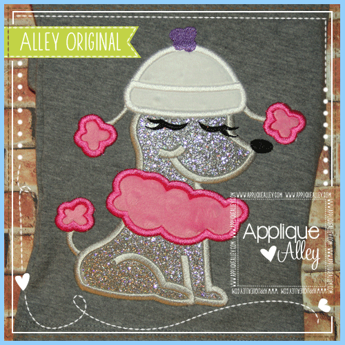 SASSY WINTER POODLE – appliquealley