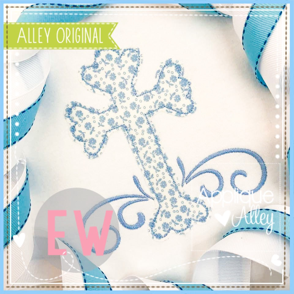 VINTAGE ELEGANT CROSS 6471AAEW – appliquealley