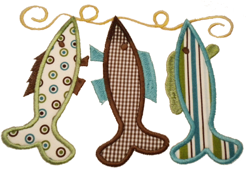 STRING OF FISH – appliquealley