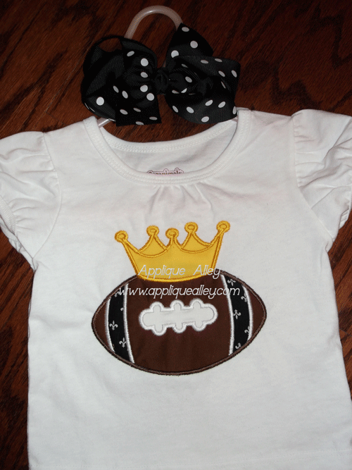 FOOTBALL PRINCESS CROWN – appliquealley